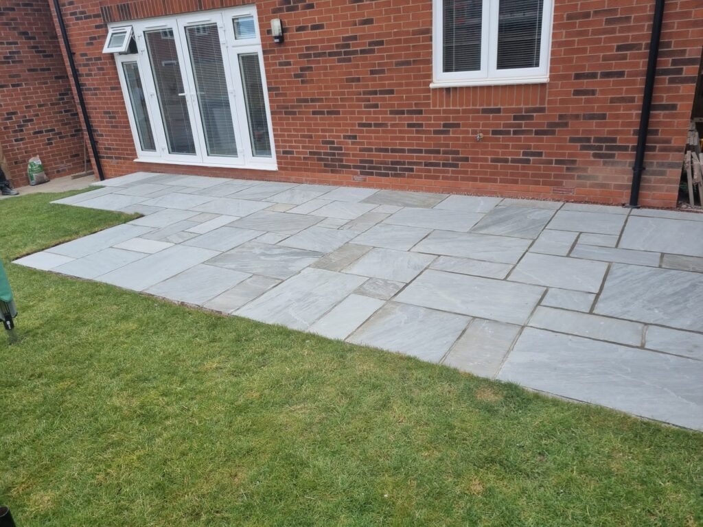 grey sandstone paving 15.25m2 project packs - Metcalfe Timber